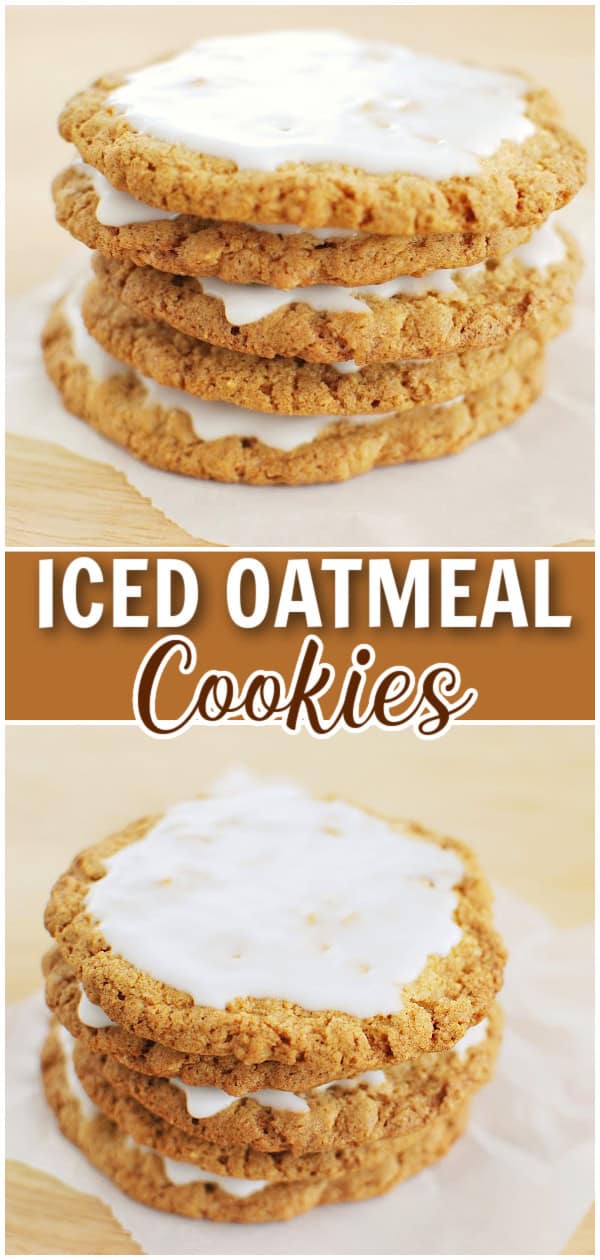 Iced Oatmeal Cookies - Fake Ginger