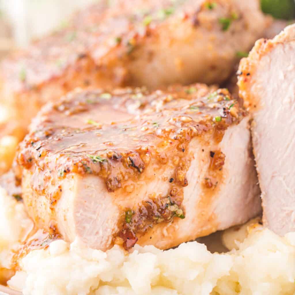 Honey Mustard Pork Chops - Fake Ginger